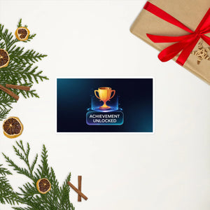 Achievement Unlocked Sticker – Gamer Trophy Decal | RaZits